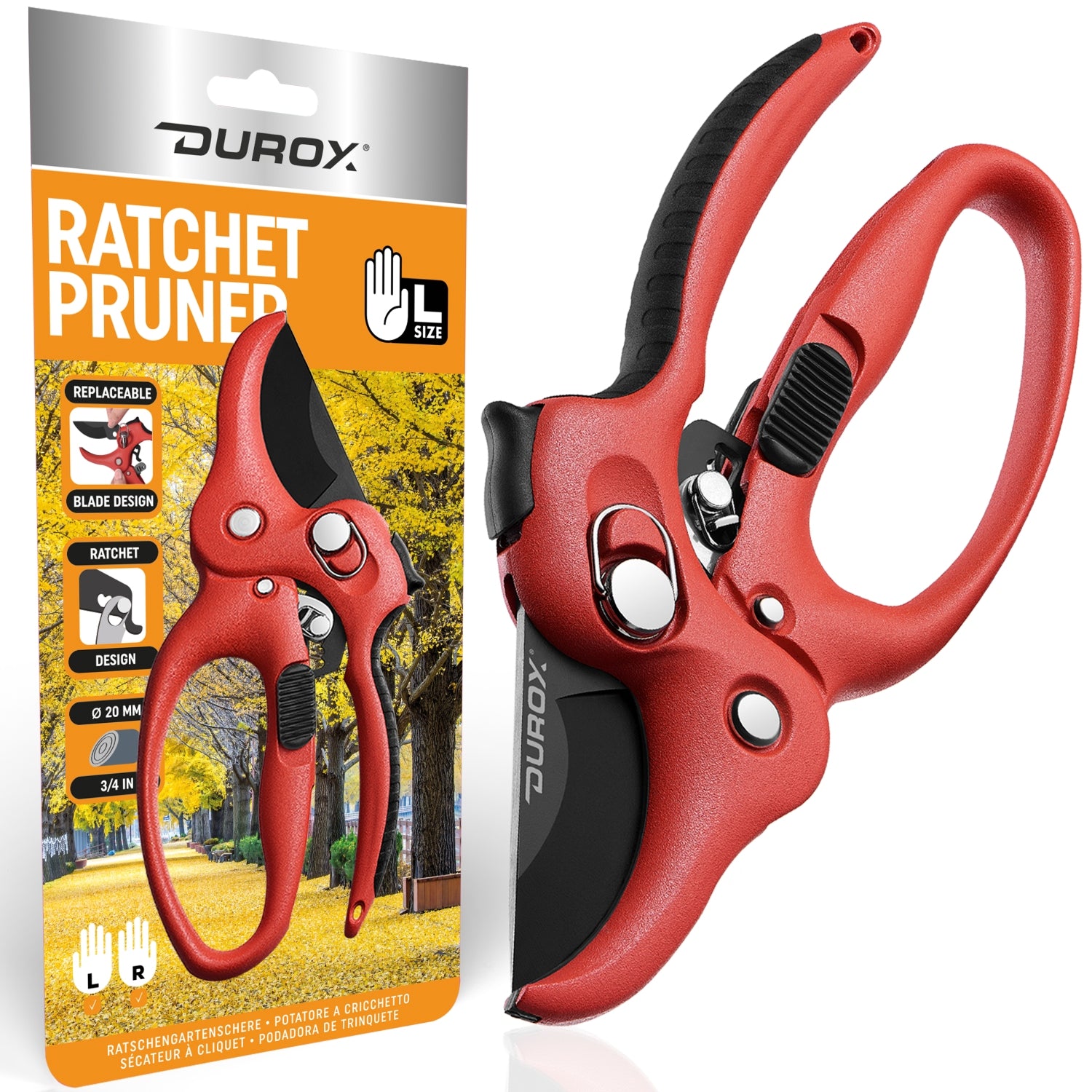 DUROX Ratchet Pruning Shears: 3X Cutting Power for Effortless Pruning